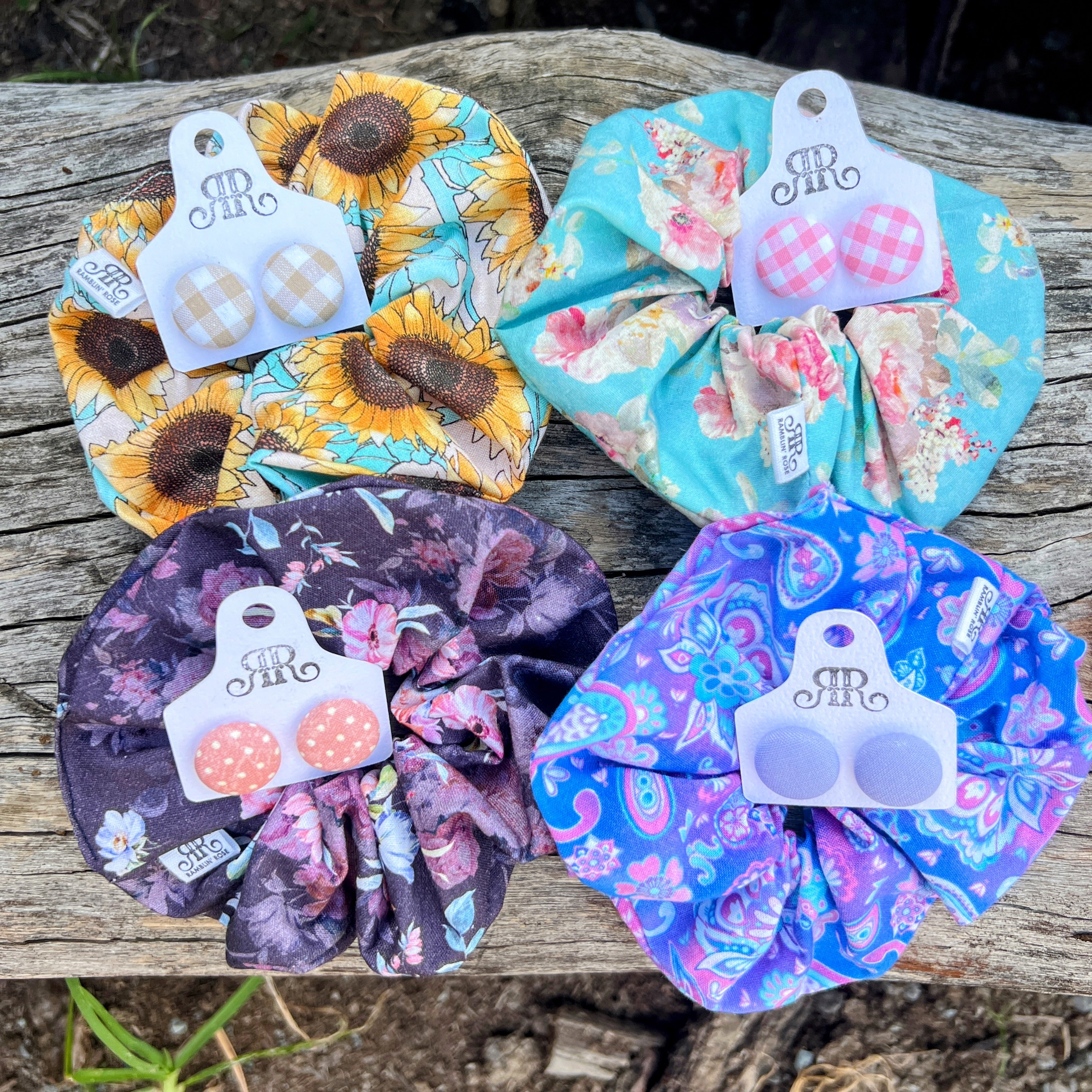 Scrunchie & Earring Set – Ramblin' Rose